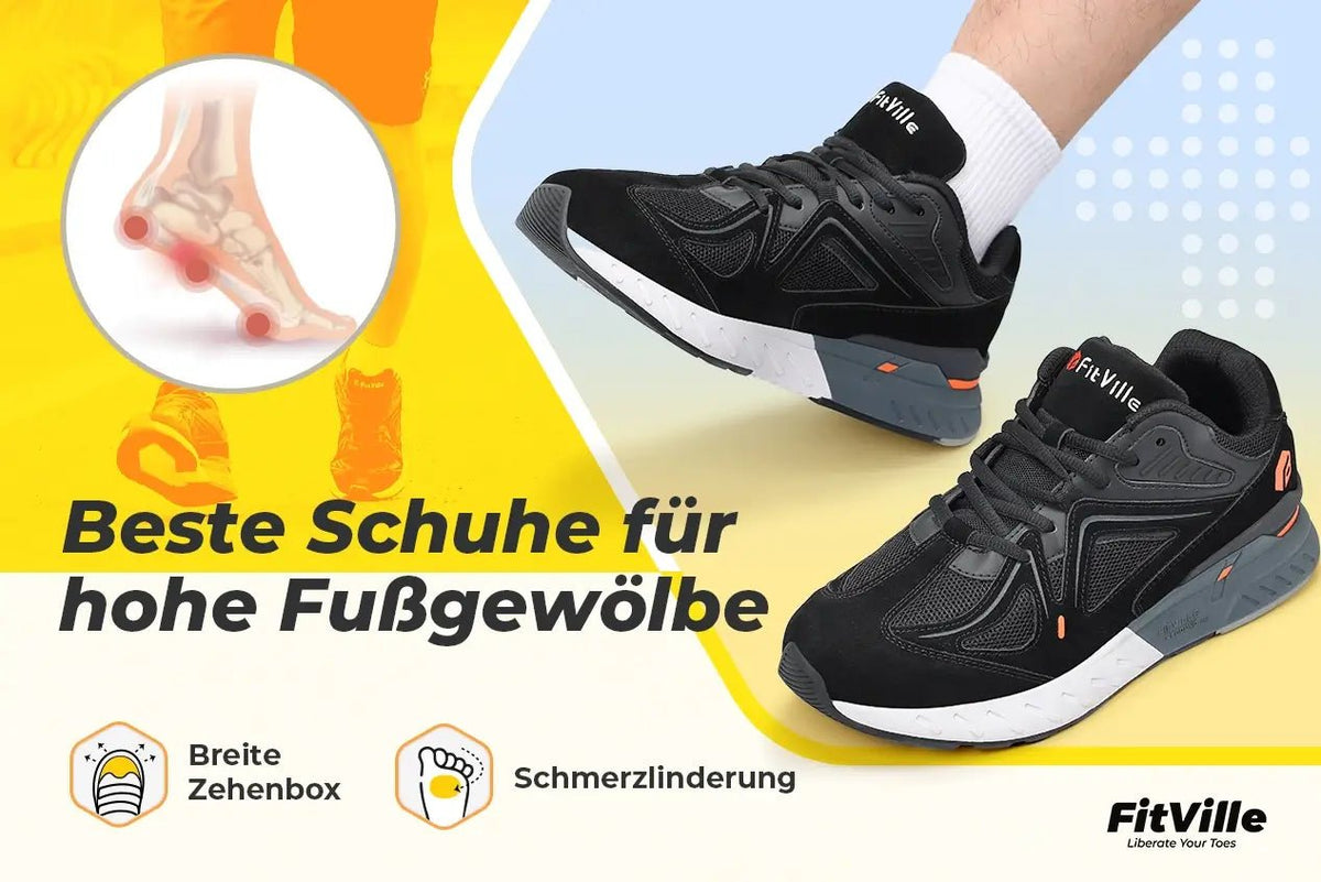 Die 4 besten Schuhe für hohe Fußgewölbe – FitVilleDE